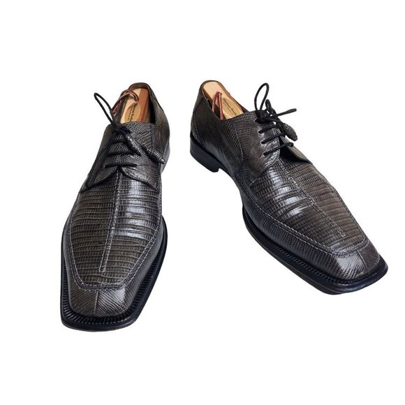Mezlan | Shoes | Mezlan Platinum Harrison Mens Gray Exotic Lizard ...